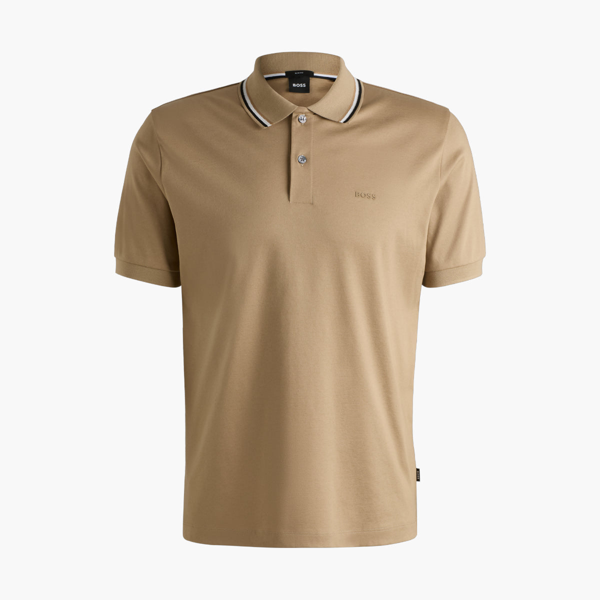 Striped Collar Slim-Fit Cotton Polo – Levisons