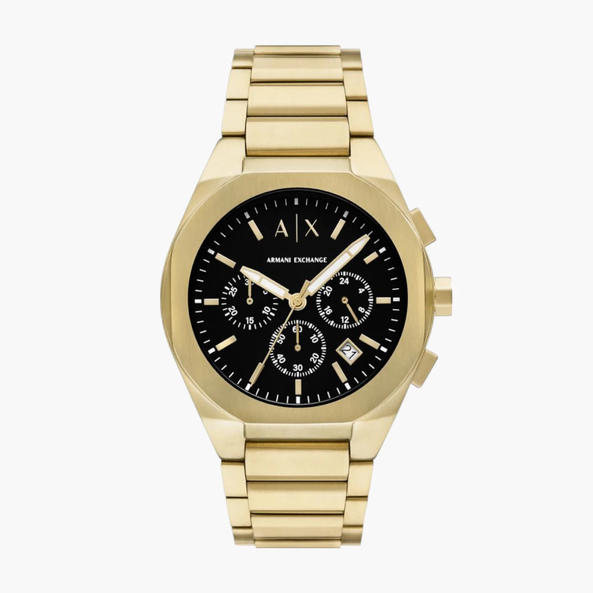 Gold Stainless Steel Round Watch – Levisons